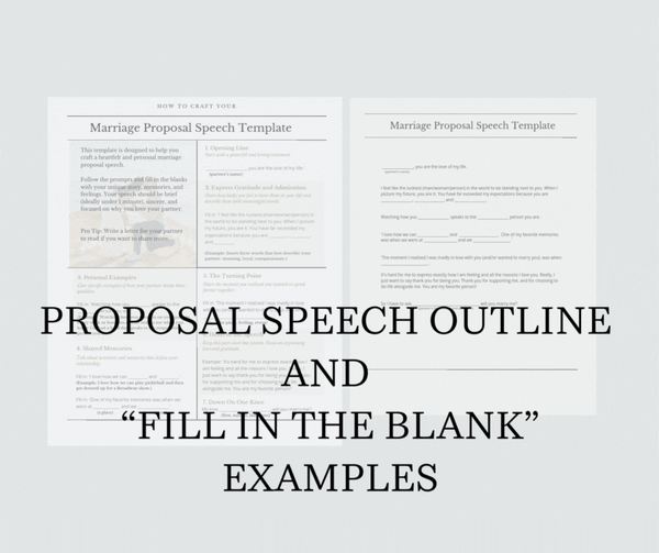Ready to use Short and Romantic Marriage Proposal Speech Template – TBS