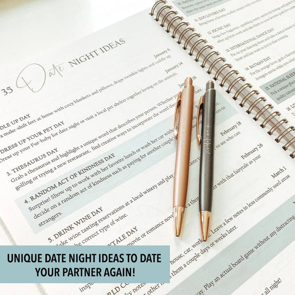 Date Night Planner | Schedule Me In | For Couples | Wedding Anniversary ...